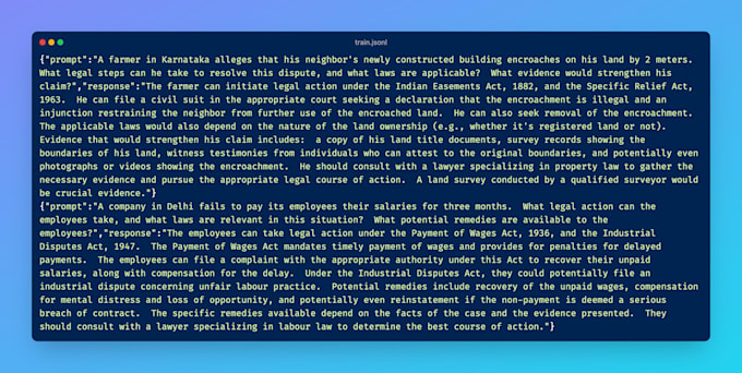 Custom jsonl datasets for ai fine tuning by Yadavsourabhfr | Fiverr