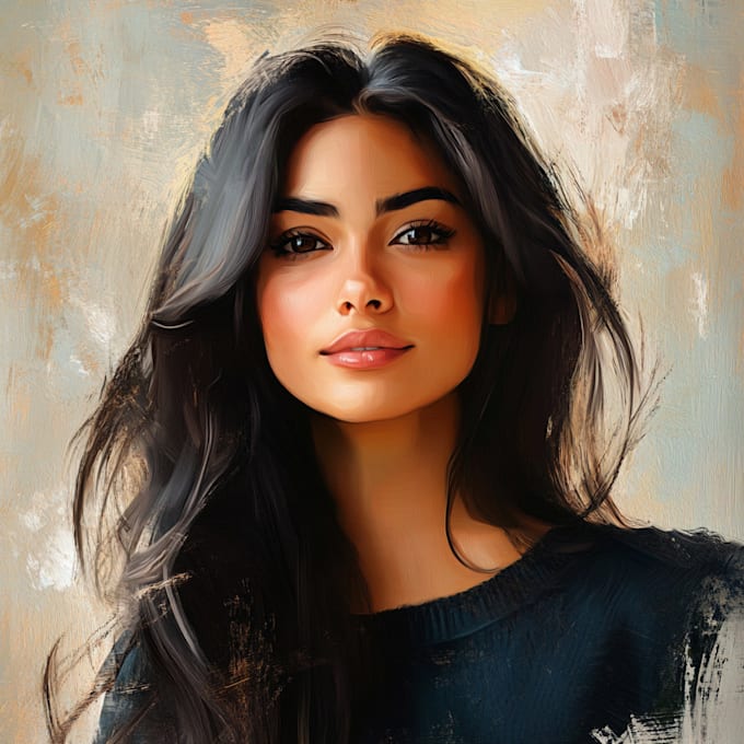 Unique realistic digital portrait art in oil painting style by ...