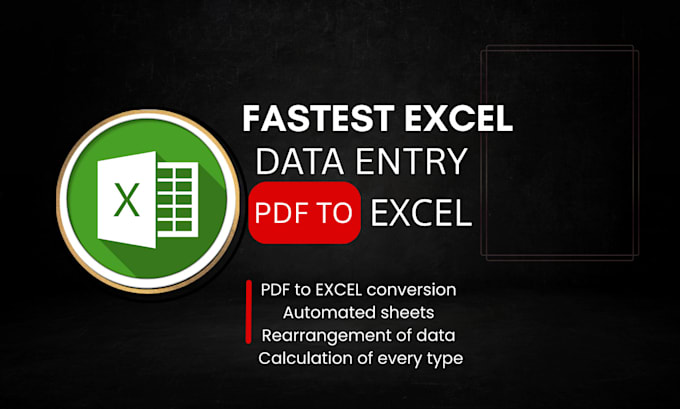Create exce data entry format data,pdf to excel conversion by Tushar_excel212 | Fiverr
