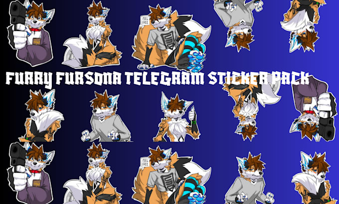 Draw furry telegram sticker, discord animated sticker furry nsfw ...
