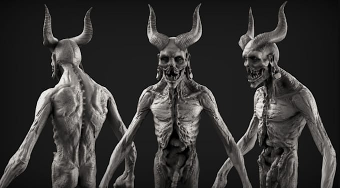 Optimize 3d creature monster, scary zombie model, vr horror, texture ...