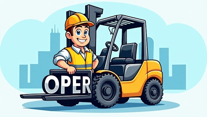 Make awesome operator forklift logo with free source file by Stanley ...