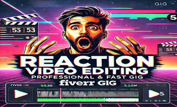 Professionally edit your reaction videos with sync, memes, and clean cuts by Sasuke_shaurya | Fiverr