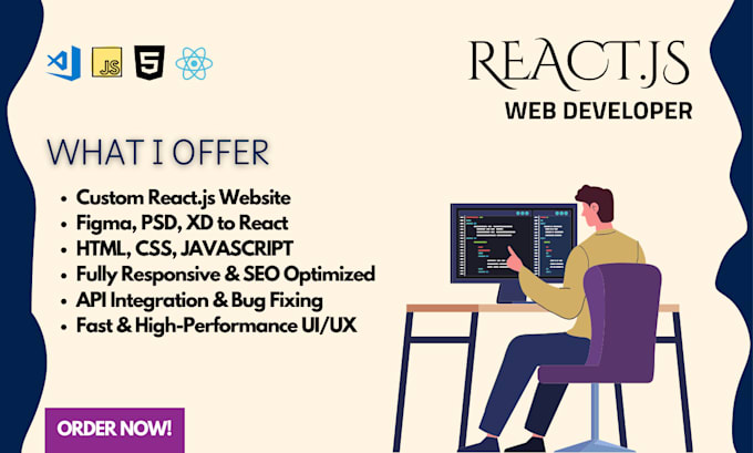 Build a stunning react website with html css js and convert figma by Johnmccorkel | Fiverr