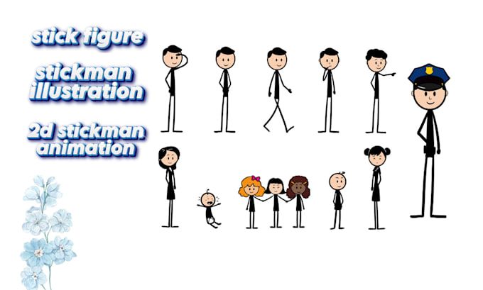 Funny 2d stickman animation stick figure stickman illustration ...