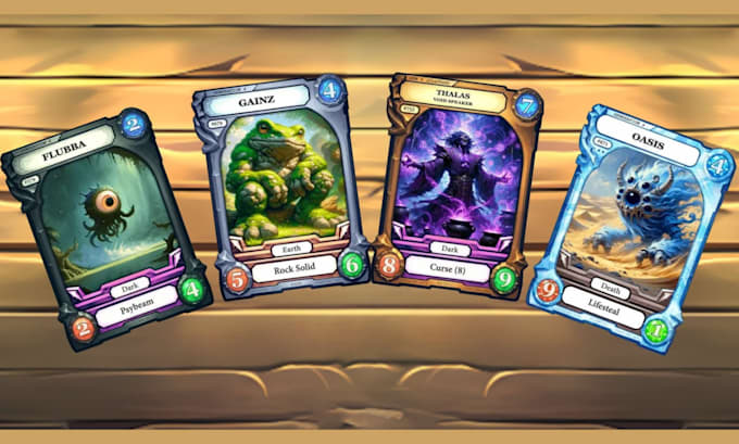 Do card game design playing card game template design trading card game ...