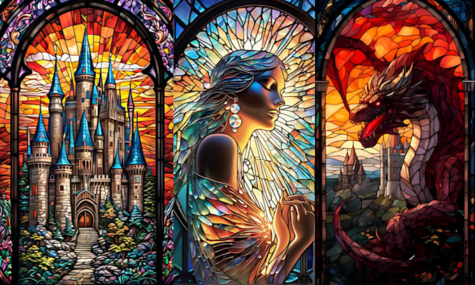 Draw amazing fantasy stained glass art for your character by Michael ...