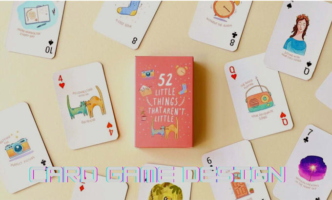 Illustrate card game design board game design playing card table top ...