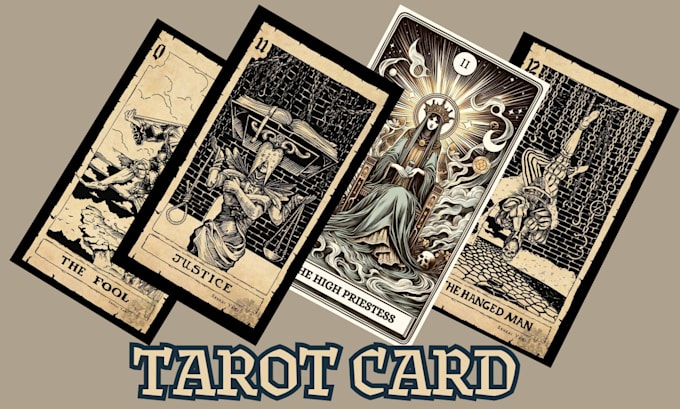 Draw and create a custom tarot card, playing card game design by Henry ...