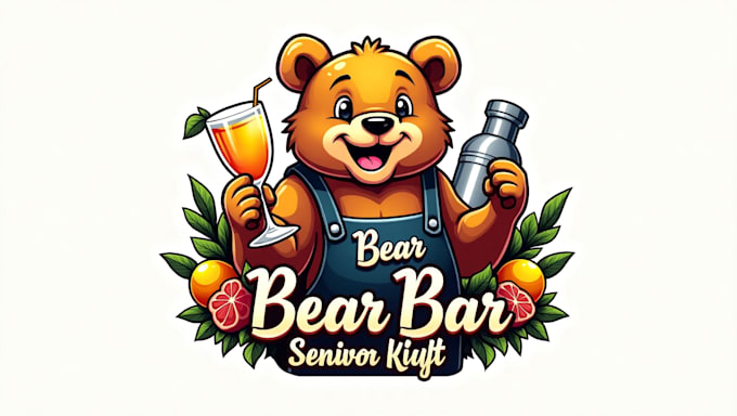 Create awesome bear bar logo with free source file by Johne_juny | Fiverr