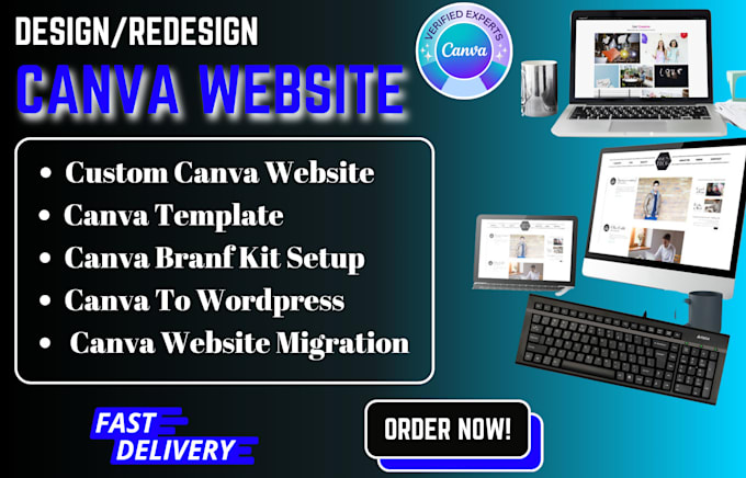 Do simple canva website, canva website template migrate canva to wordpress, wix by Tundedada0 ...