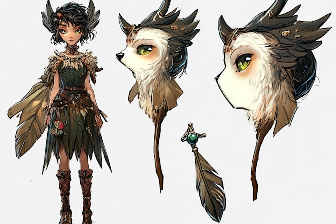 Draw your amazing character design concept art by Dekioerson | Fiverr