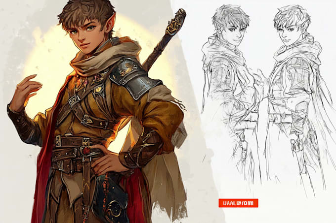 Draw your custom dnd dungeons and dragons character by Dekioerson | Fiverr