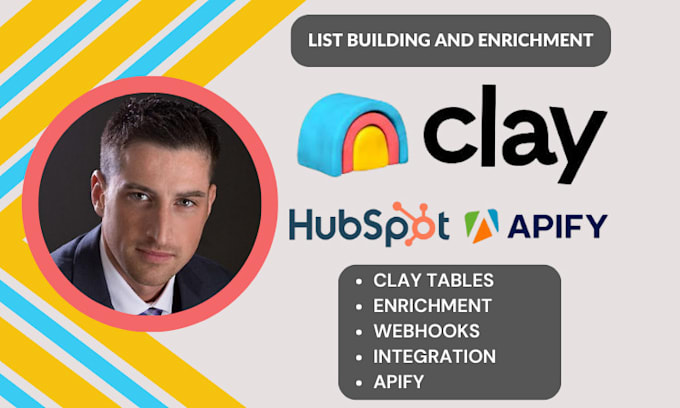 Setup clay recruitment enrichments from apify actors, hubspot objects clay com by Brian__rob ...