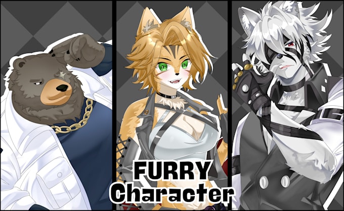 Draw furry character, furry oc, fanart, anthro chara or create your ...