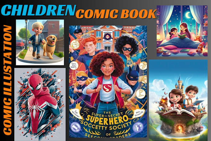 Illustrate children comic book children book illustration kid comic ...