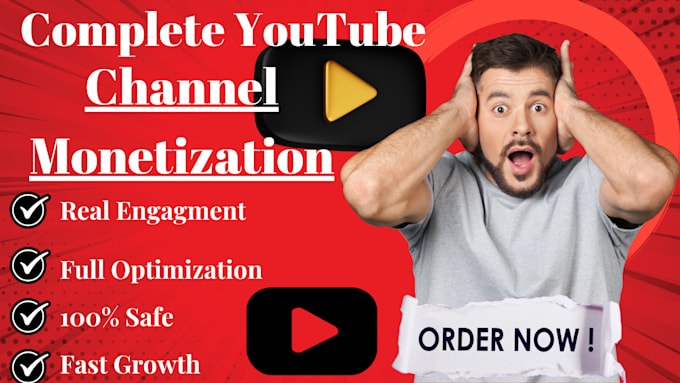 Complete youtube channel monetization promotion by Misbhahasnain07 | Fiverr