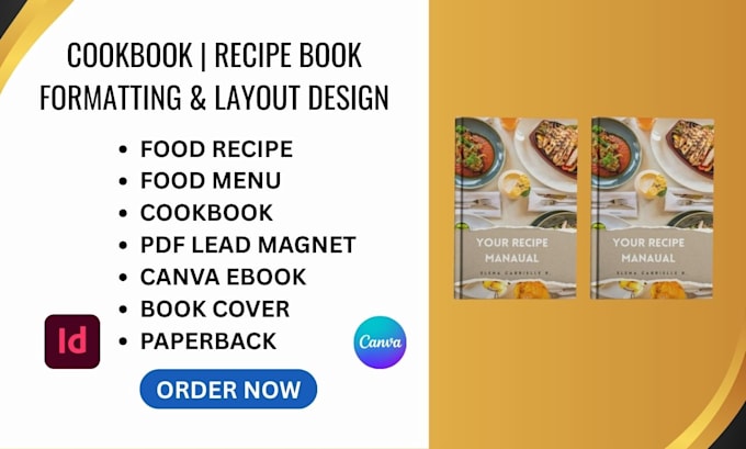Create canva recipe, cookbook, meal plan by Elena_gabr | Fiverr