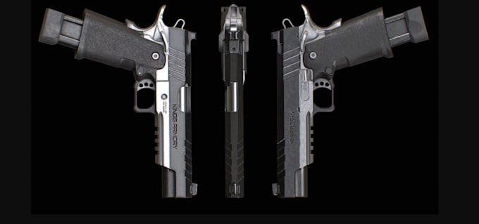 Create 3d gun model, roblox, cgi model, gun animation,3d printing ...