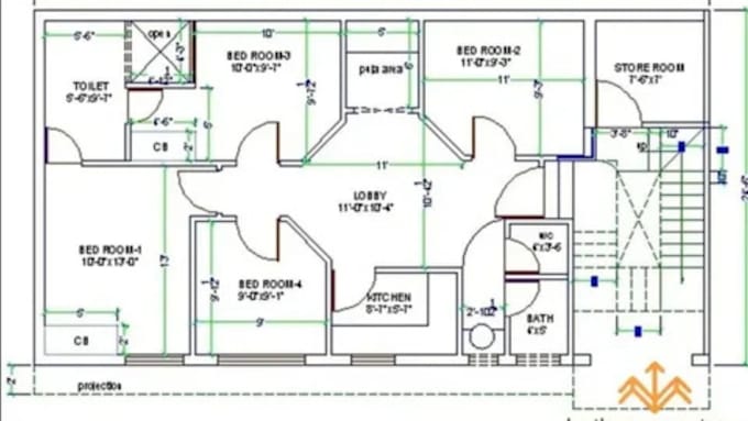 Draw architectural plans in autocad 2d by Gloamyjohn4 | Fiverr