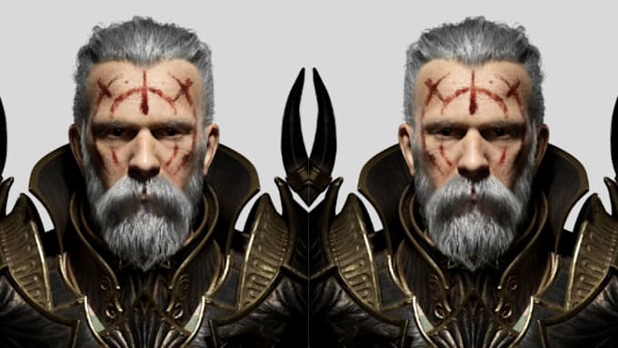 Realistic 3d game character 3d character modeling ue4 ue5 xgen hair ...