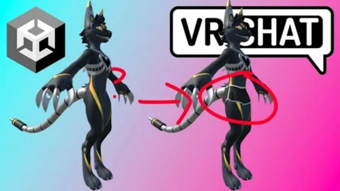 Create a fully custom vrchat avatar with rigging and animations by Demi ...