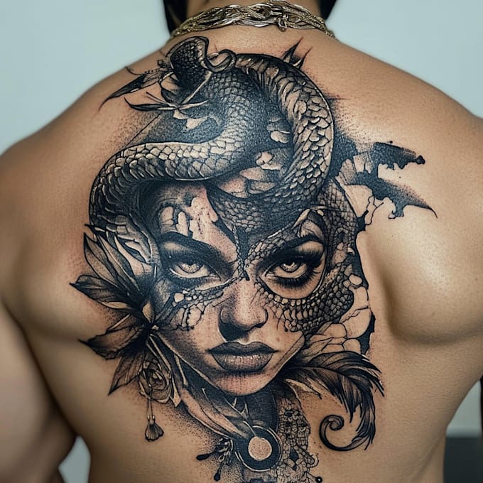 Desing a unique realistic tattoo for you by Kalliphaeght | Fiverr