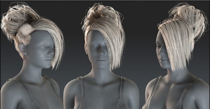 Create 3d realistic hair model, xgen hair, unreal engine, hair grooming, texture by ...