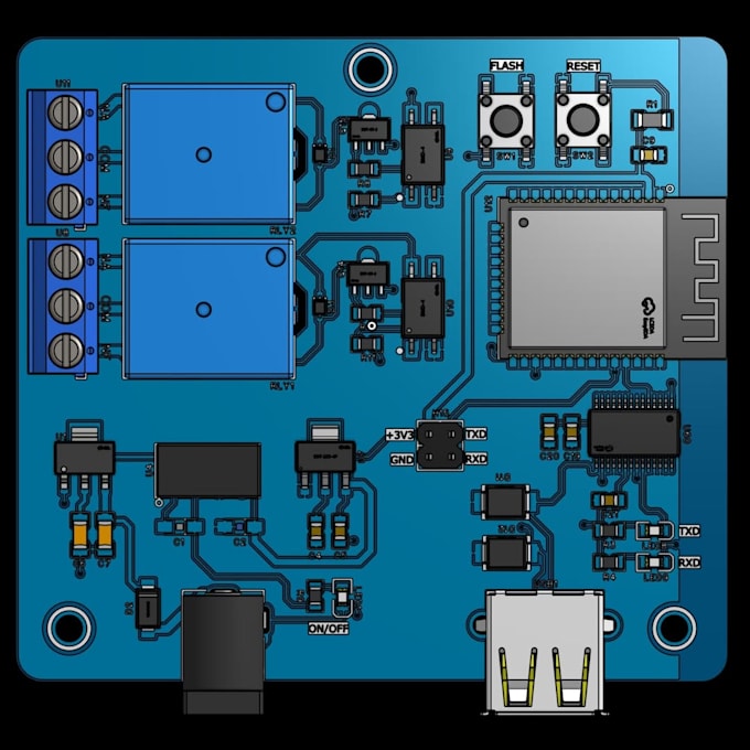 Design custom multilayer pcb with schematics gerber bom kicad and ...