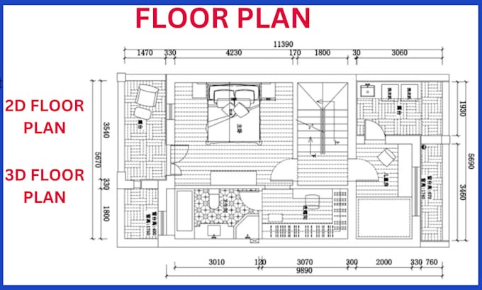 Draw architectural floor plan, 2d floor plan, 3d floor plan, rendering by Archruben | Fiverr