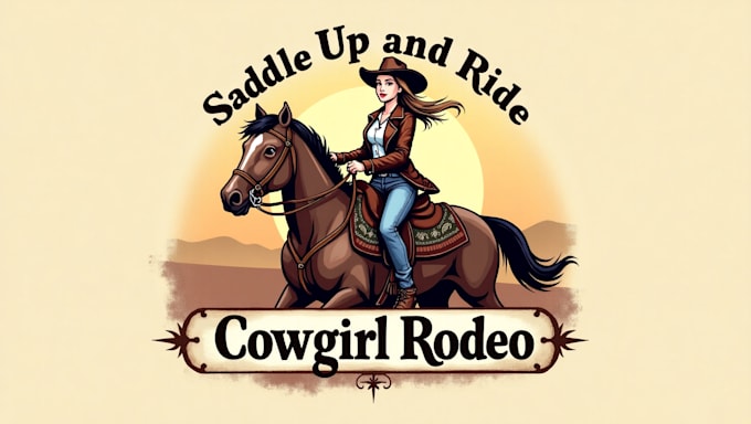 Do saddle up and ride cowgirl rodeo logo within two days by Kade_kenzie ...