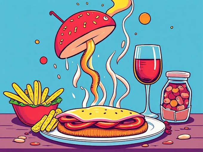 Design food pop art of your food pop art by Ahmclean | Fiverr