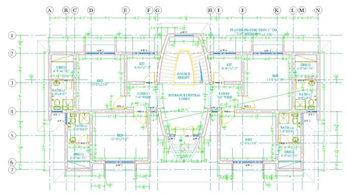 Make autocad 2d drawings, floor plans and mep by Khalilrehman988 | Fiverr