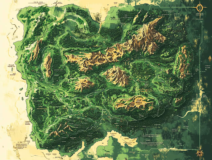 Draw beautiful map in vector illustration by Dreneiseorge | Fiverr