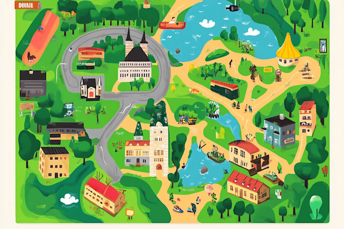 Create vector map, city map, site map, event map in illustrator by ...