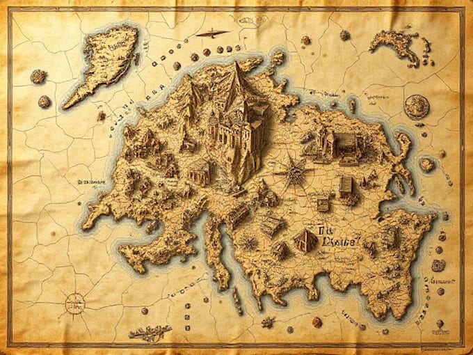 Draw a custom fantasy map for fantasy, scifi, book or boardgamey by ...