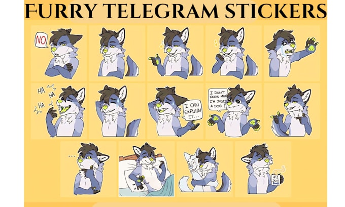 Furry telegram stickers, crypto stickers, discord sticker, fursona ...