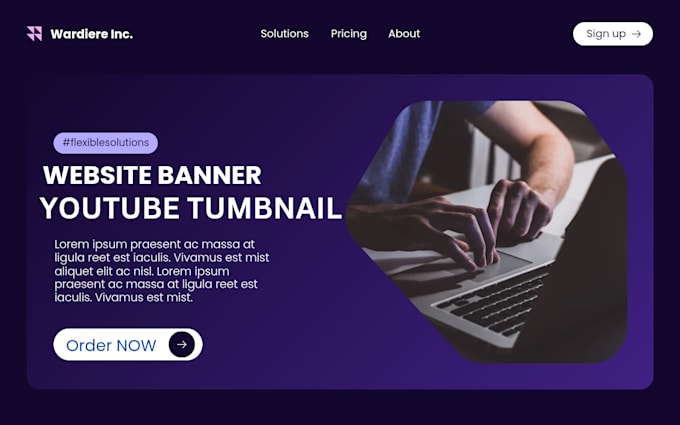 Make a professional website banner, slider, ad banner by Wisalkhan176 ...