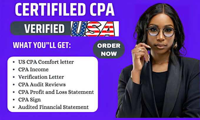 Get us cpa comfort letter, cpa income verification letter, cpa profit ...