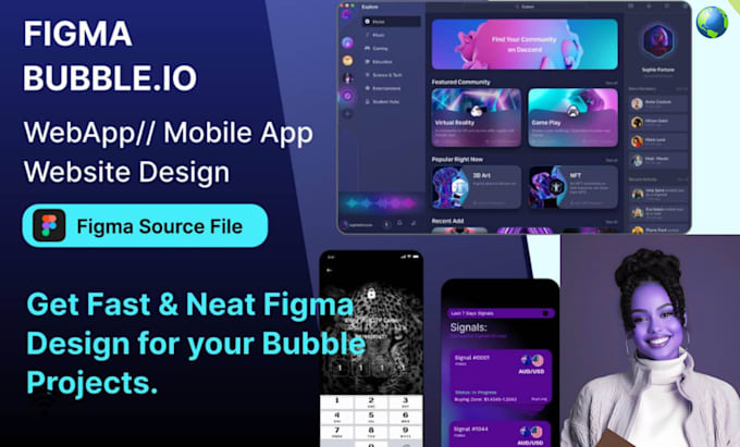 Build mobile app ui ux design, saas website design dashboard design in ...