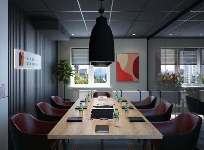 Revit 3d conference,cgi cooperate room,3d meeting hall rendering decor ...