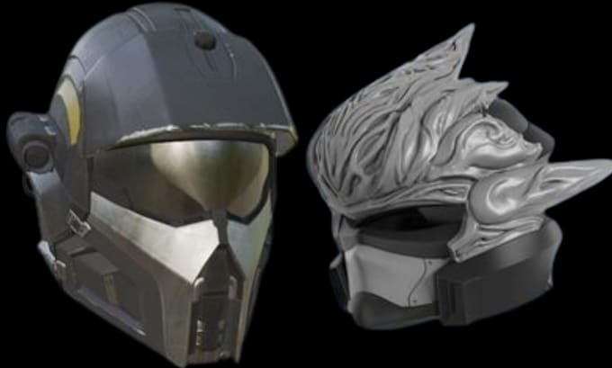 Sculpt realistic 3d helmet design with optimized 3d model by ...