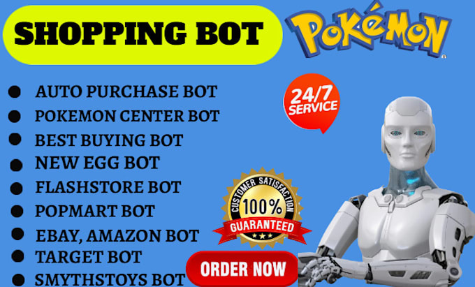 Auto purchase bot pokemon bot monitor bot shopping bot checkout bot popmart bot by Jerommason ...