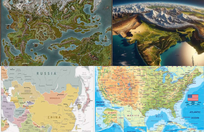 3d map animation cinematic travel routes videos gps fantasy map with ...