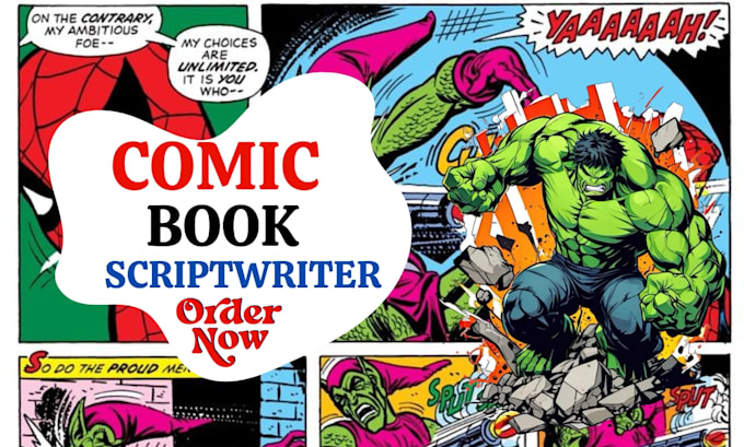 Write your comic book script, manga scriptwriter, comic script,comic ...