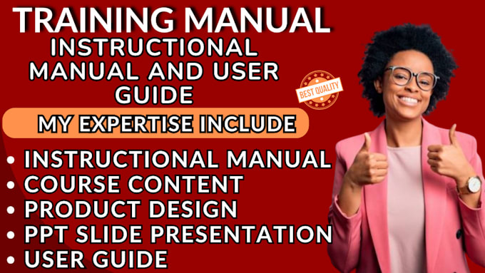 Create training manual online course training guide product manual user ...