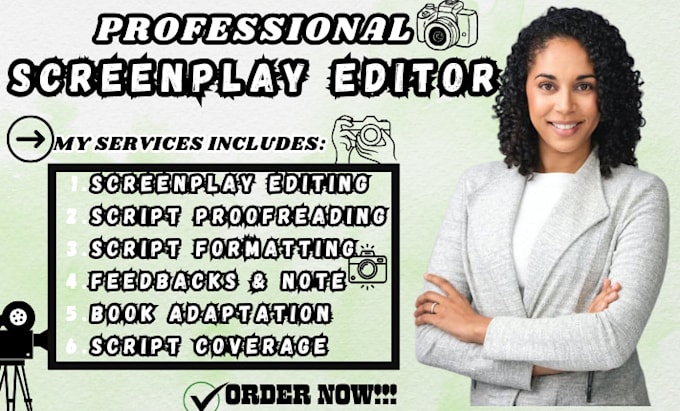 Edit, proofread, format your screenplay, movie script, tv series, screenwriting by Ashely001 ...