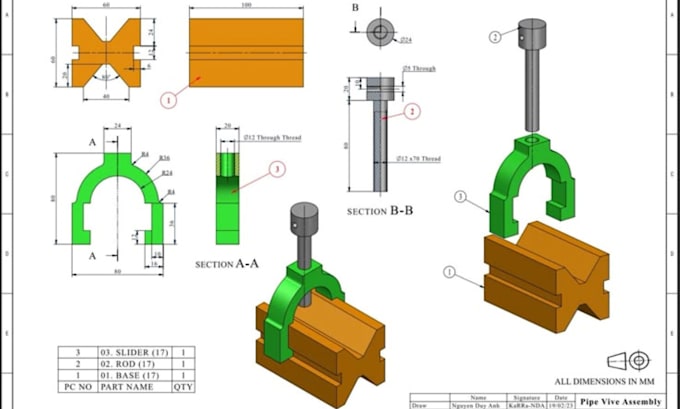 2d 3d cad modeling, technical drawings on solidworks fusion 360 with stl files by Asher_ethan2 ...