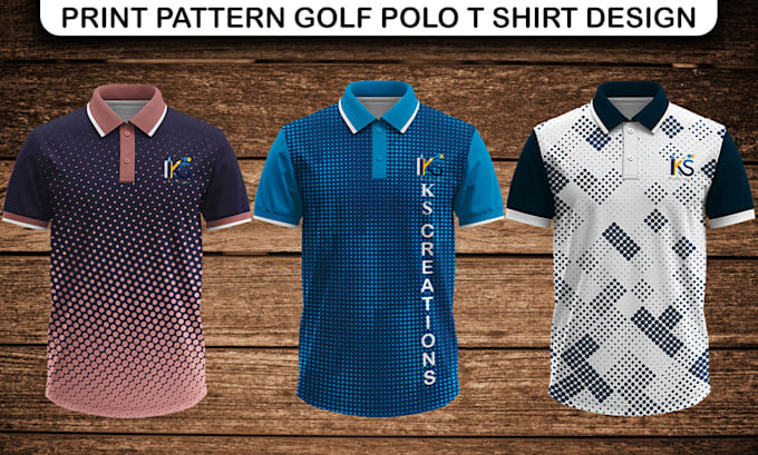 Create polo t shirt mockups using patterns that match the theme of you ...