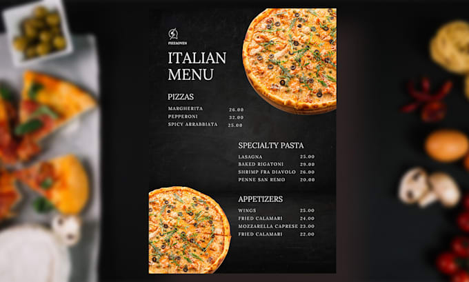 Do modern restaurant menu design by Chamarra | Fiverr